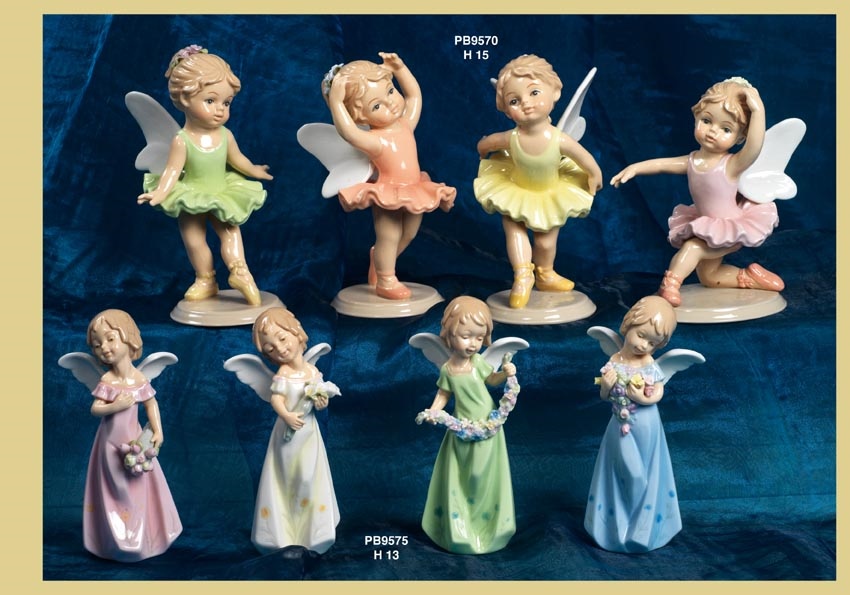 Angelo Fiori 4 Stagioni 4 Soggetti Assortiti In Porcellana Navel ...